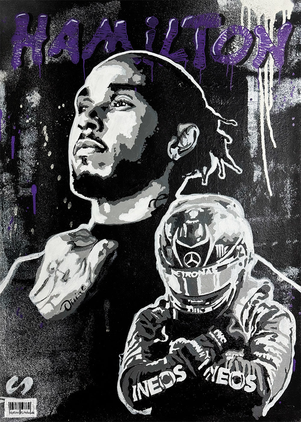 Hamilton Poster - Lewis Hamilton F1 Wall Art | Adrian Florén