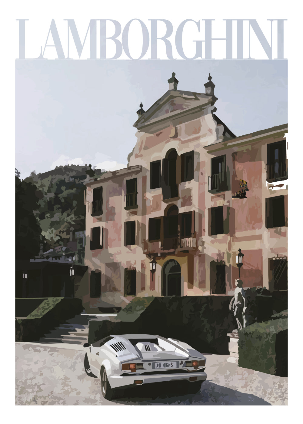 Old Money Lamborghini Poster - Exclusive Car Art | Canvas