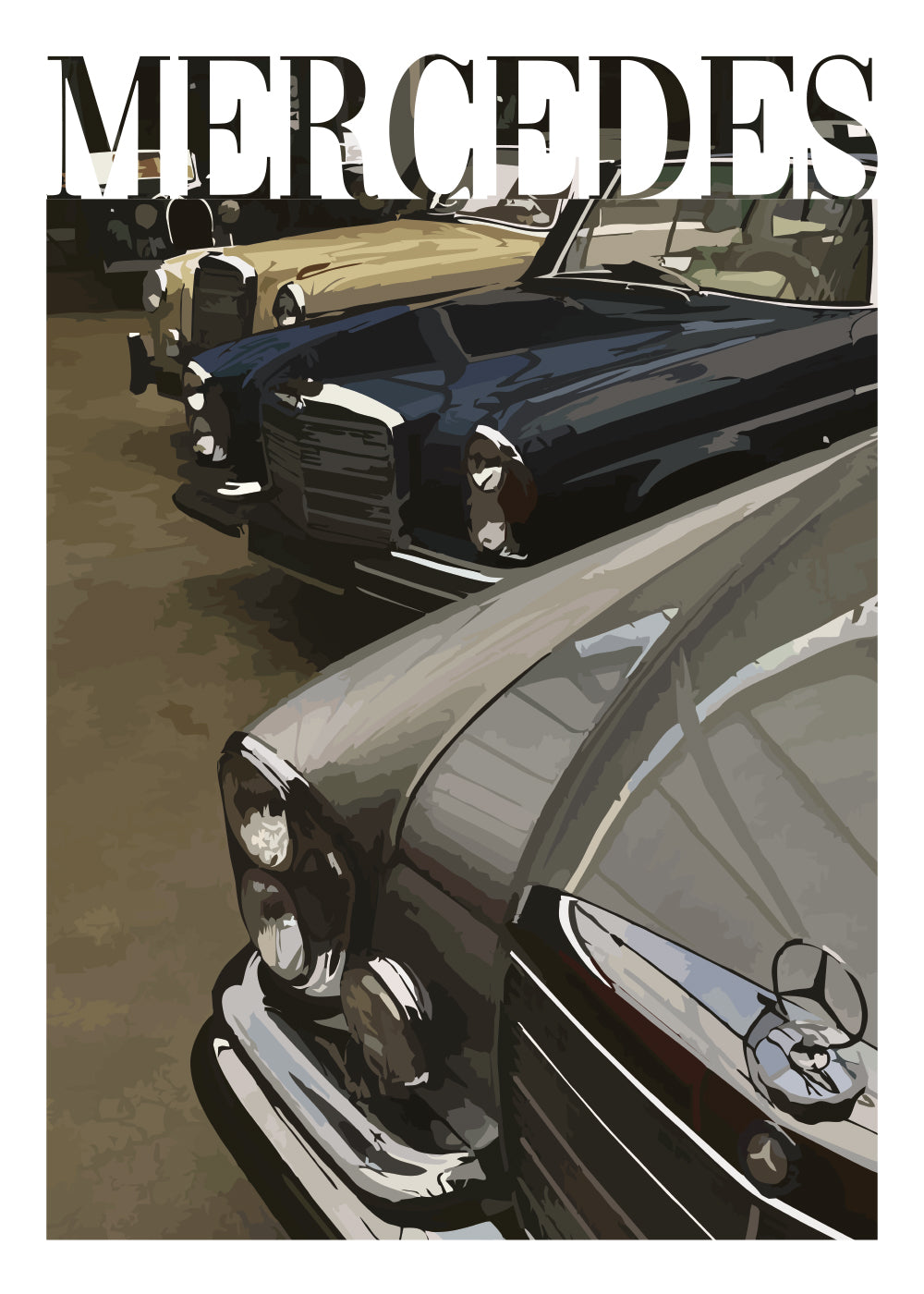 Old Money Mercedes No.3 Poster - Classic Car Art | Canvas