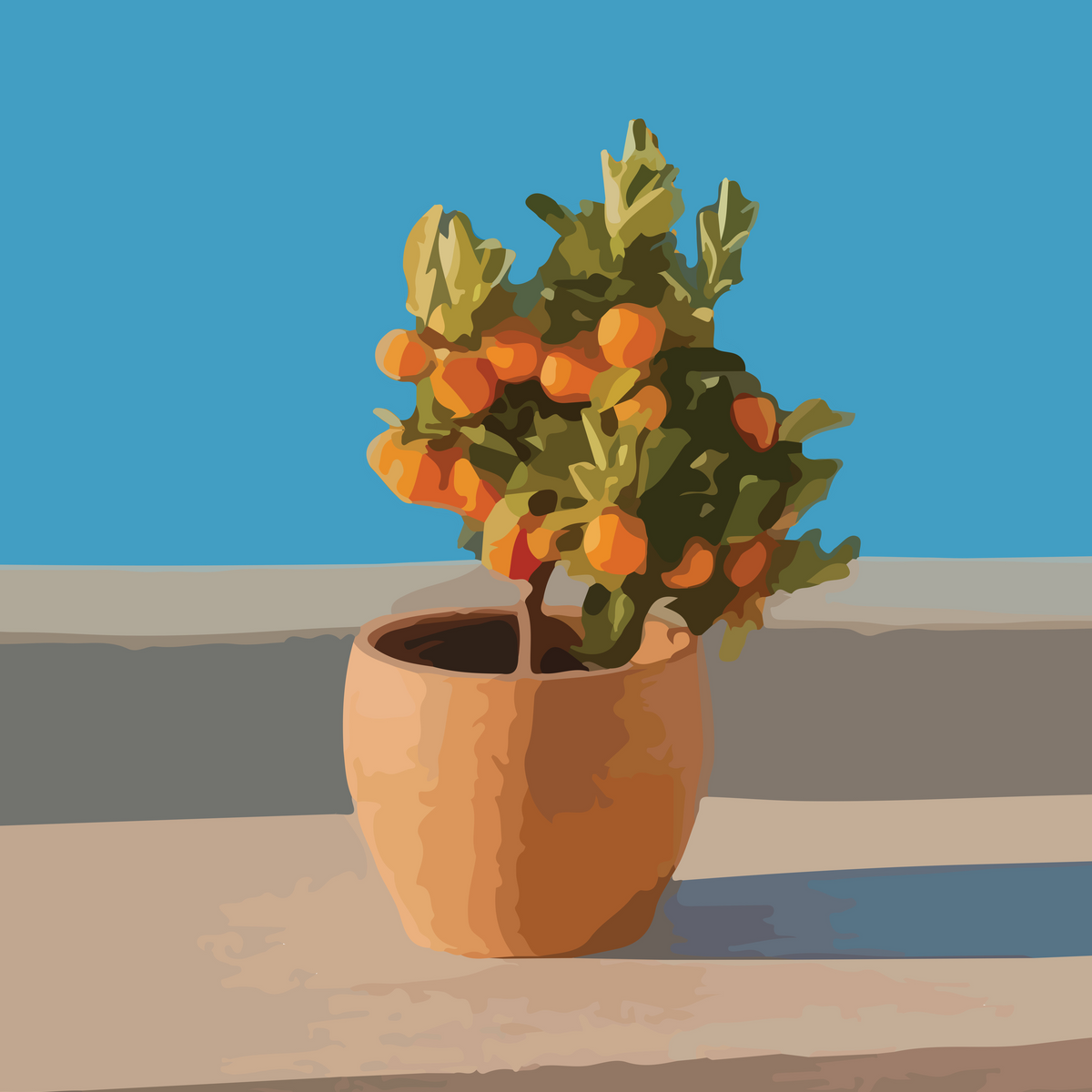 "Orange Plant" Poster - 50x70 - Merchsweden