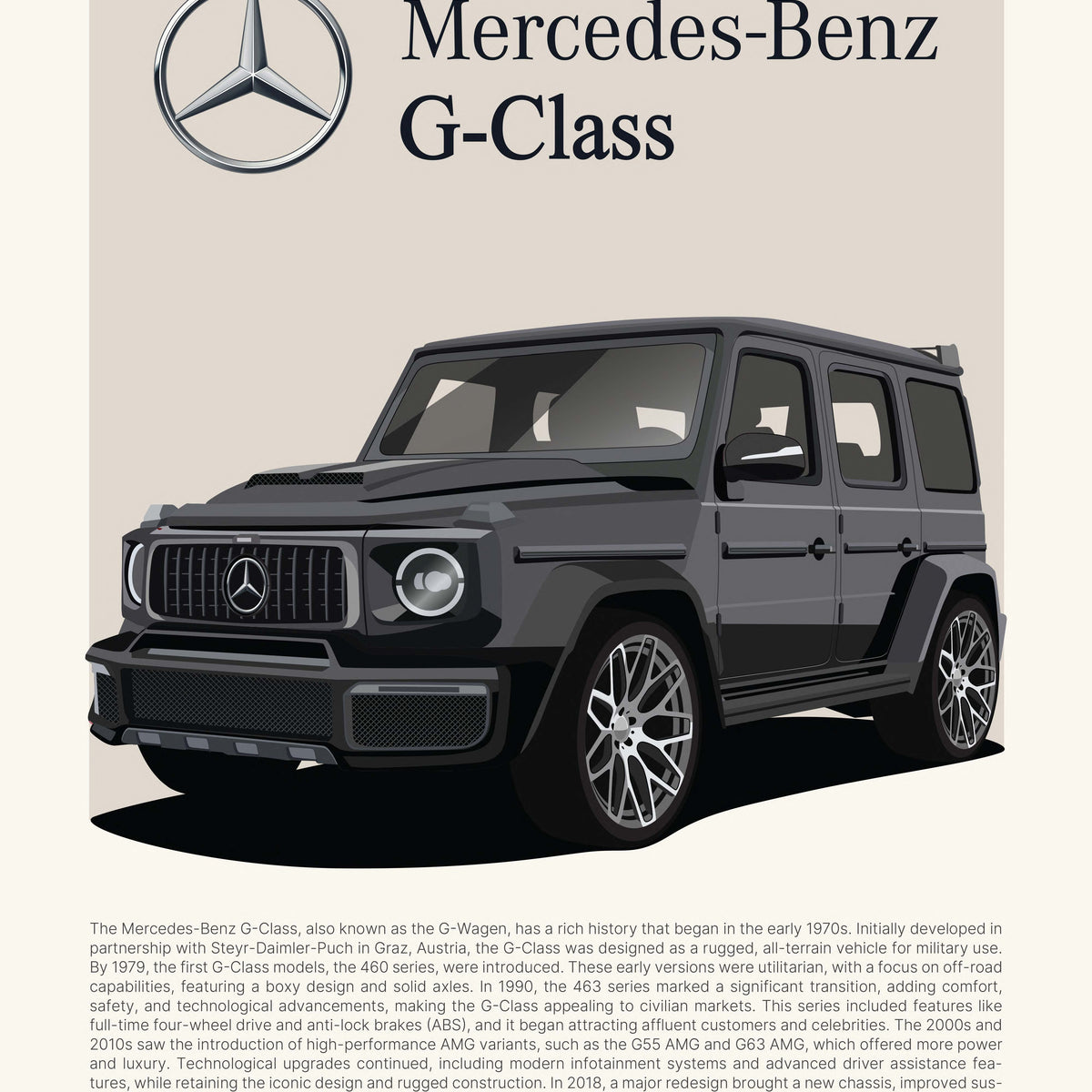 "Mercedes-Benz G-Class" Poster - 30x40, 50x70, 70x100 - Merchsweden