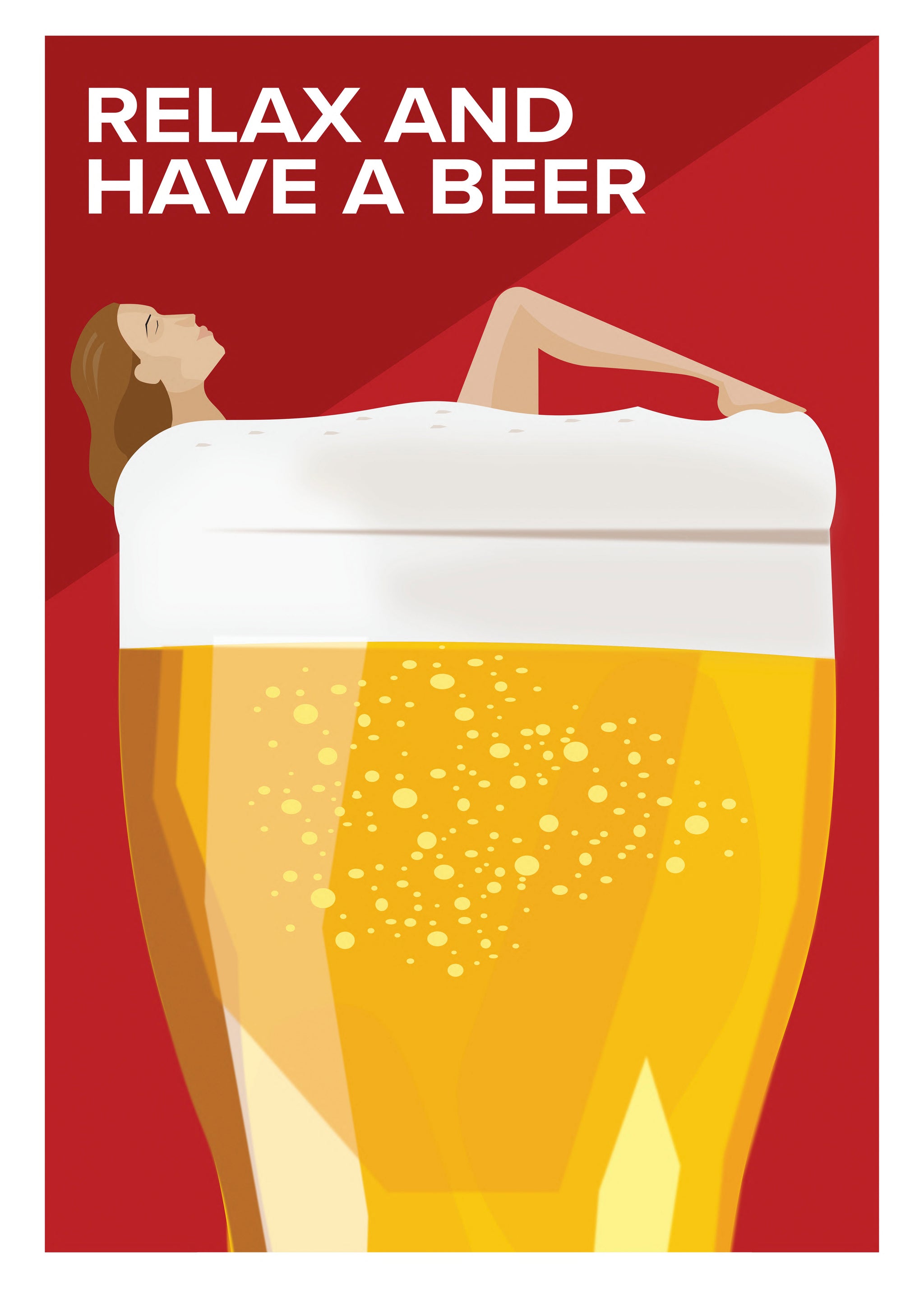 Relax and Have a beer Poster - 50x70 - Merchsweden