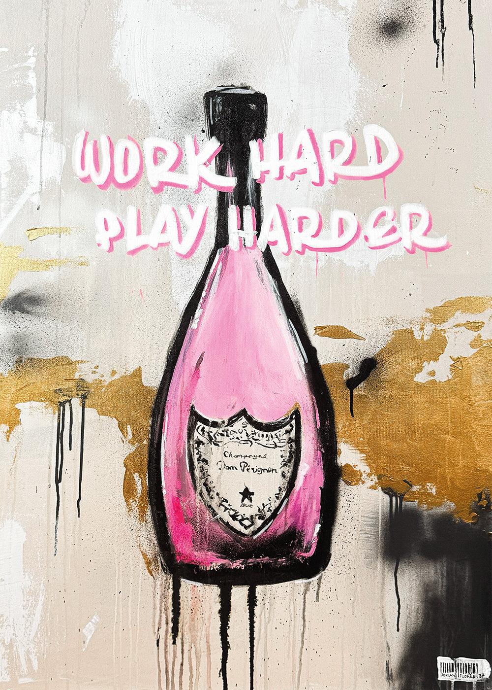Work Hard, Play Hard Poster – Motivational Wall Art by Adrian Florén ...